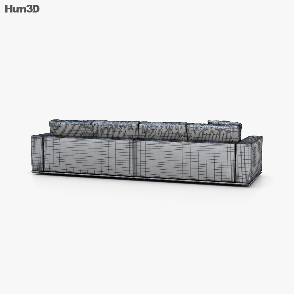 Minotti Hamilton Sofa 3D model - Download in MAX, OBJ, FBX, C4D