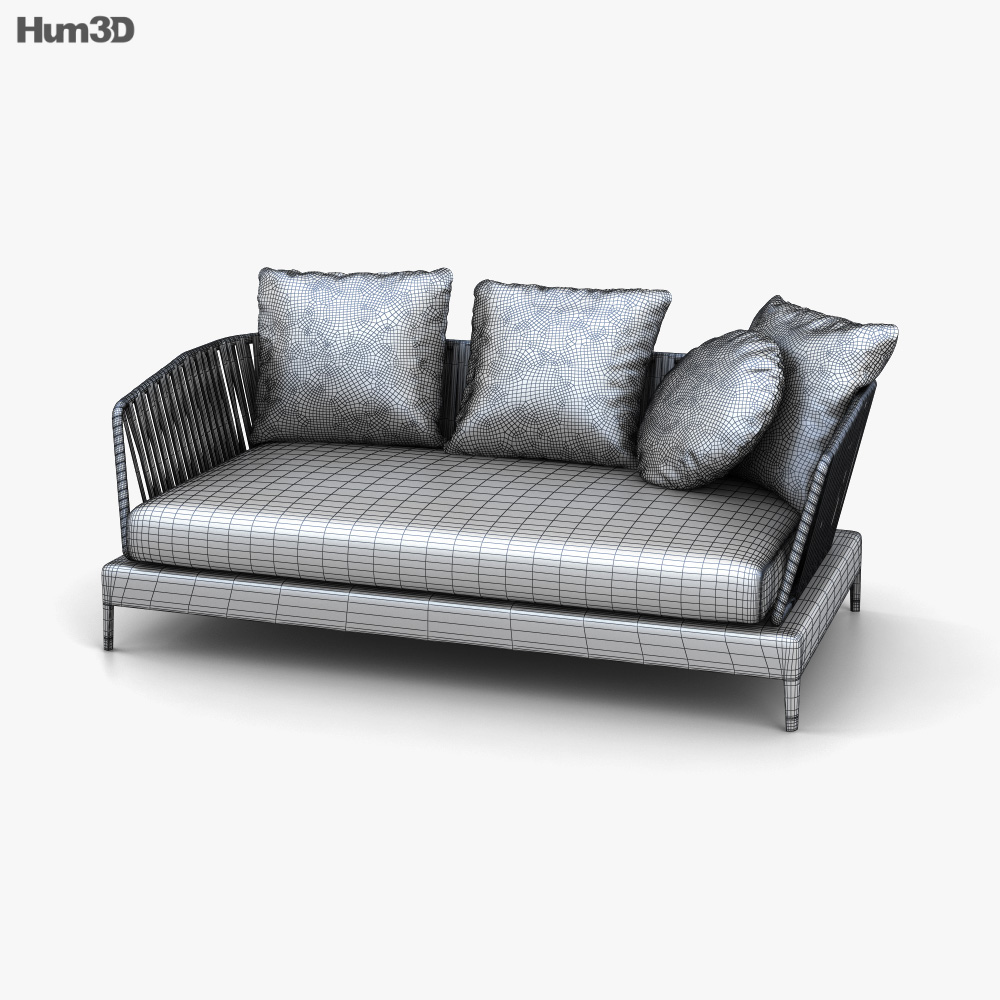 Minotti Indiana Sofa 3D model - Download in MAX, OBJ, FBX, C4D