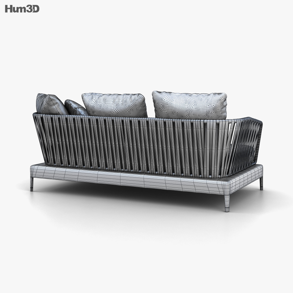 Minotti Indiana Sofa 3D model - Download in MAX, OBJ, FBX, C4D