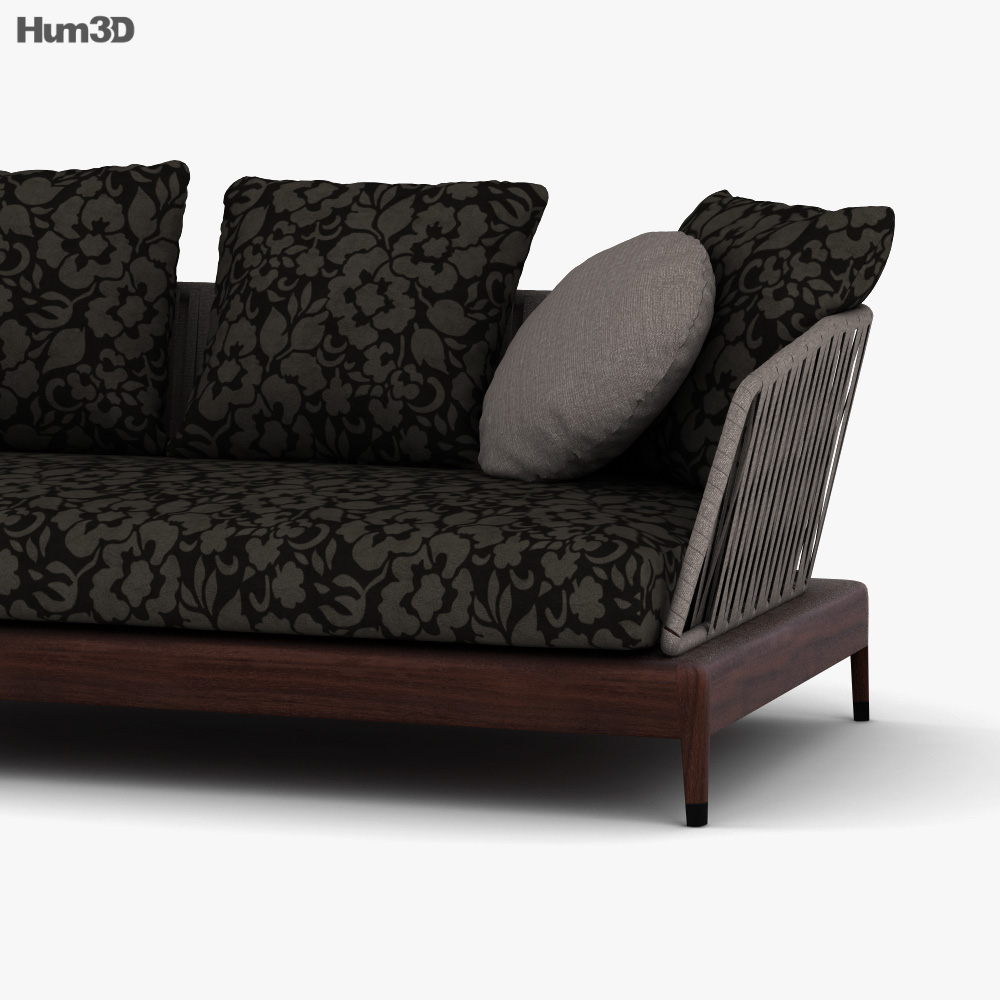Minotti Indiana Sofa 3D model - Download in MAX, OBJ, FBX, C4D