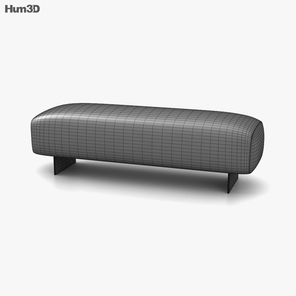 Minotti Quincy Chevron Bench 3D model - Download in MAX, OBJ, FBX, C4D