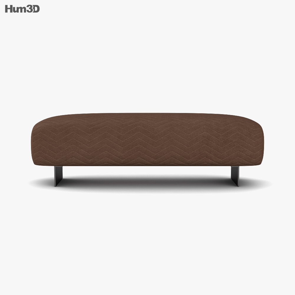 Minotti Quincy Chevron Bench 3D model - Download in MAX, OBJ, FBX, C4D