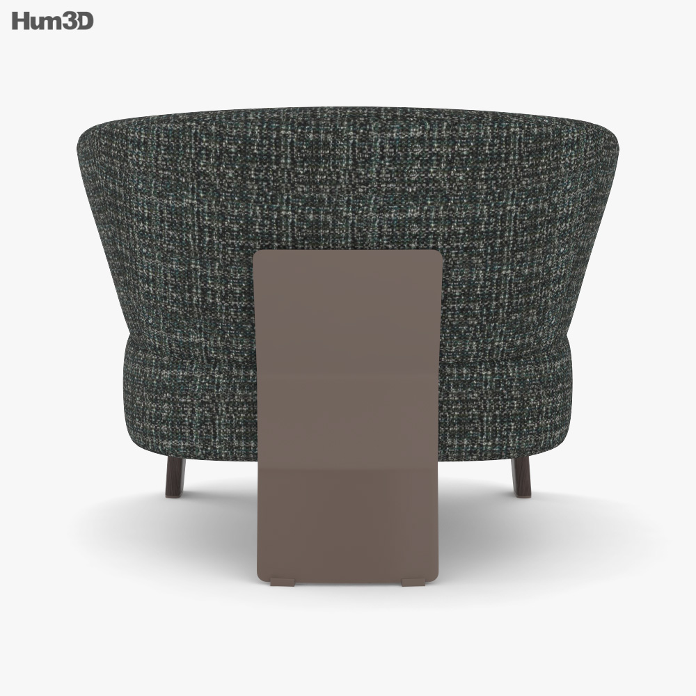 Minotti Reeves Large Armchair 3D model - Download in MAX, OBJ, FBX, C4D