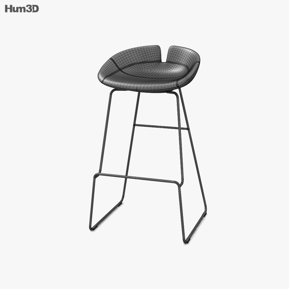 Moroso Fjord Bar stool 3D model - Download in MAX, OBJ, FBX, C4D