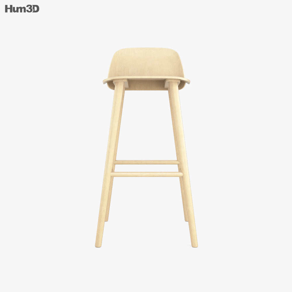 Muuto Nerd Bar stool 3D model - Download in MAX, OBJ, FBX, C4D