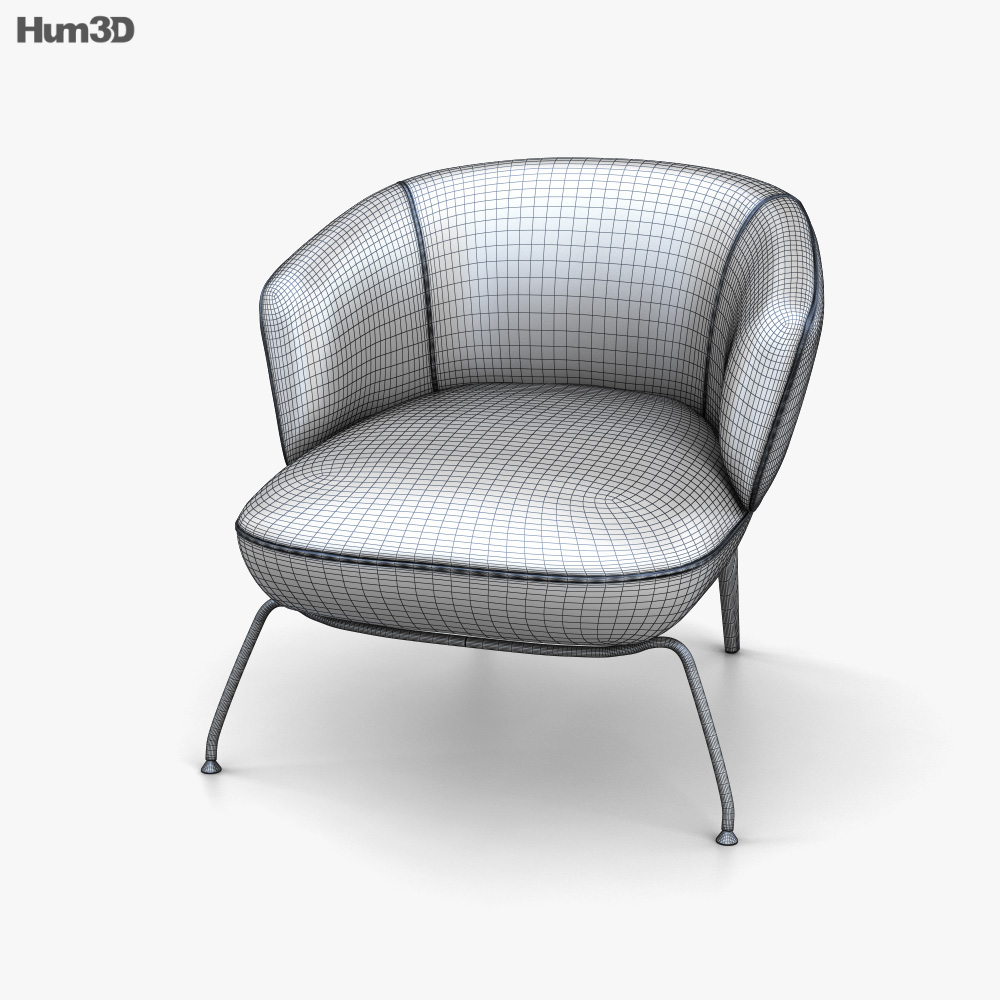 Natuzzi Penelope Armchair 3D model - Download in MAX, OBJ, FBX, C4D