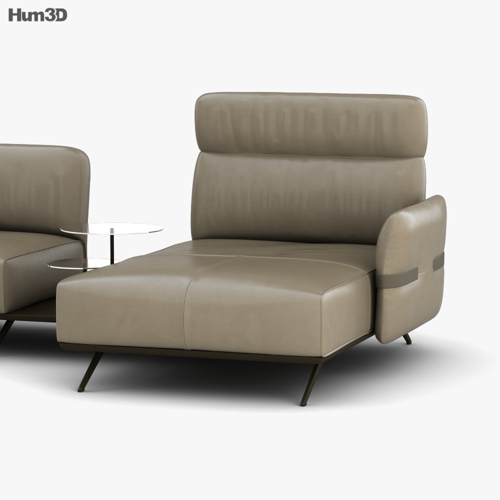 Natuzzi Pablo Sofa 3D model - Download in MAX, OBJ, FBX, C4D