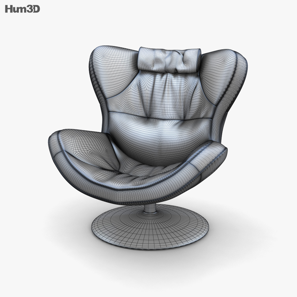 Natuzzi Sound Armchair 3D model - Download in MAX, OBJ, FBX, C4D