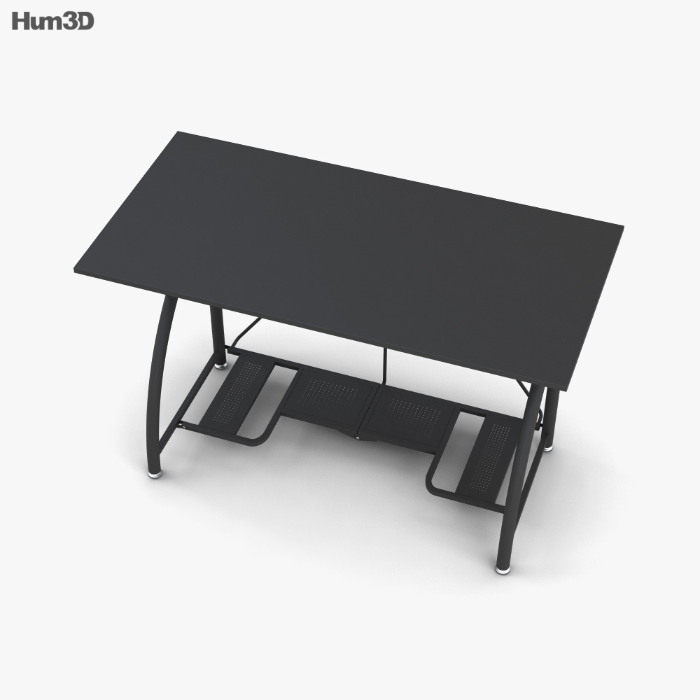 Origami Folding Computer desk 3D model - Download in MAX, OBJ, FBX, C4D