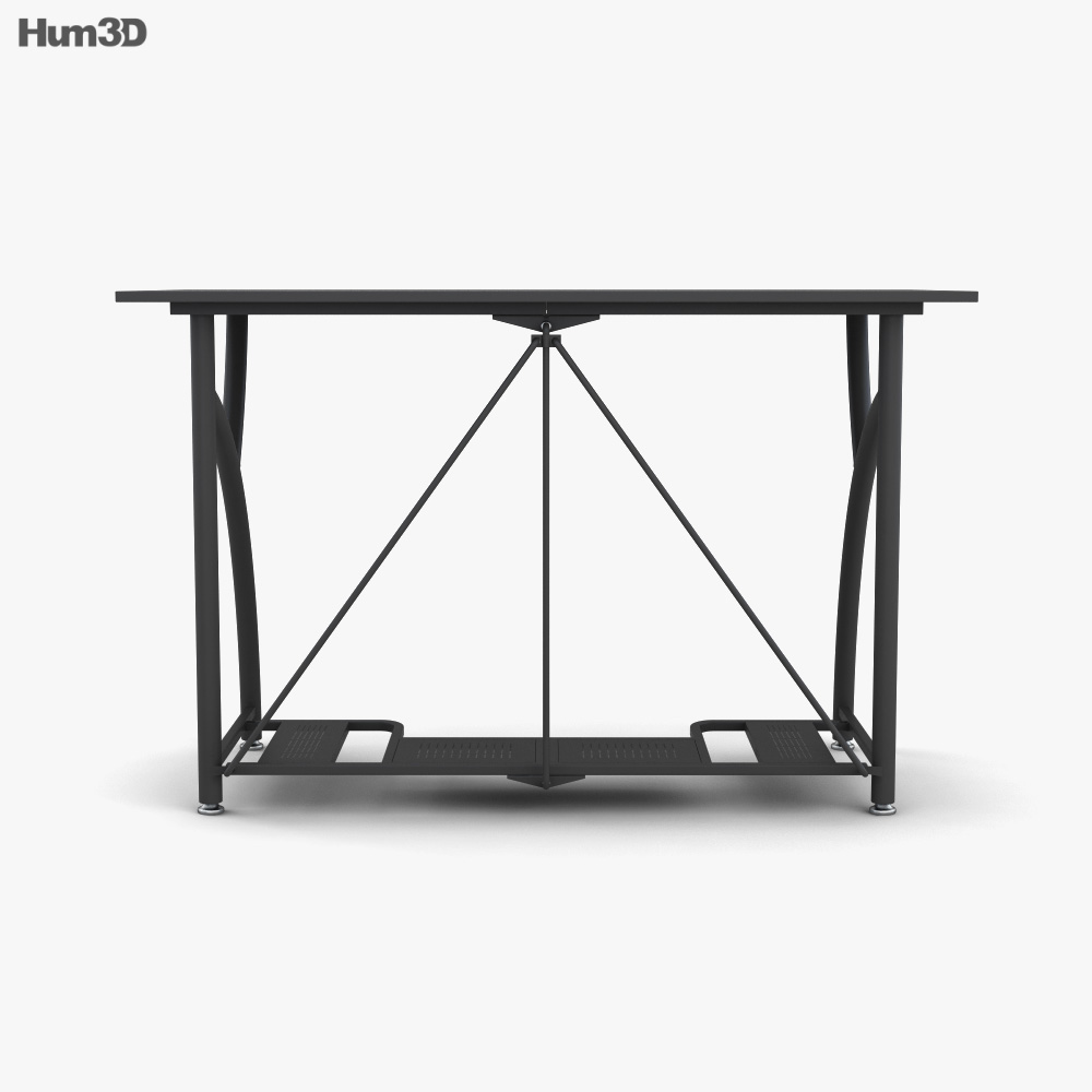 Origami Folding Computer desk 3D model - Download in MAX, OBJ, FBX, C4D