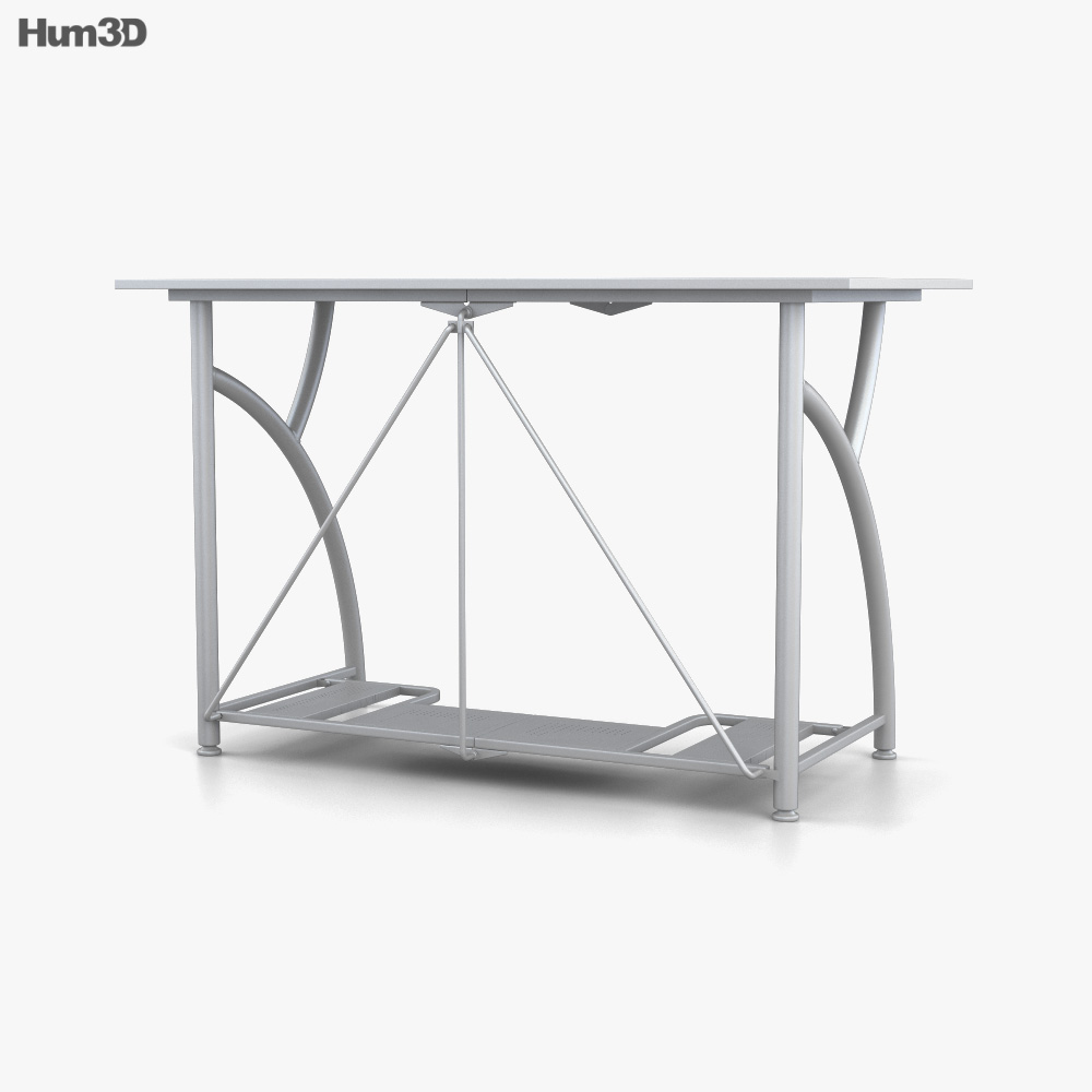 Origami Folding Computer desk 3D model - Download in MAX, OBJ, FBX, C4D