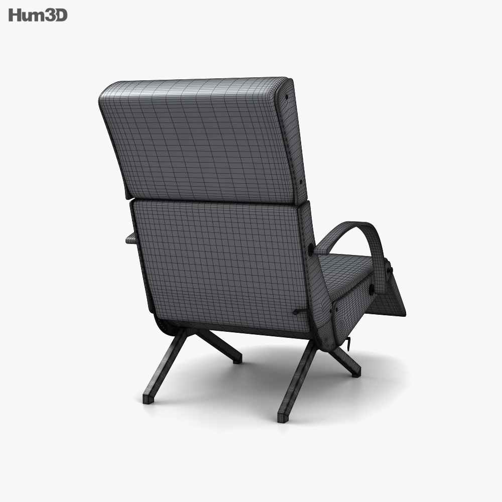 Osvaldo Borsani P40 Armchair 3D model - Download in MAX, OBJ, FBX, C4D