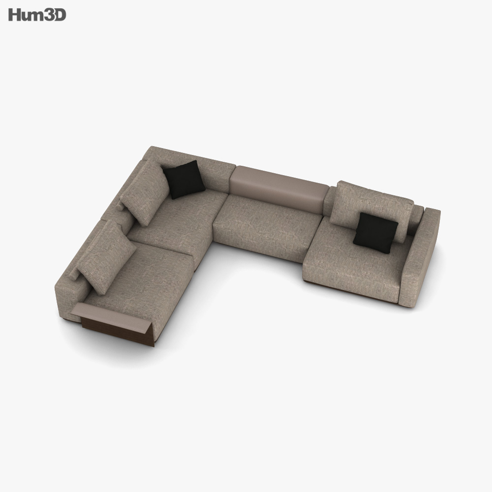 Poliform Westside Sofa 3D model - Download in MAX, OBJ, FBX, C4D
