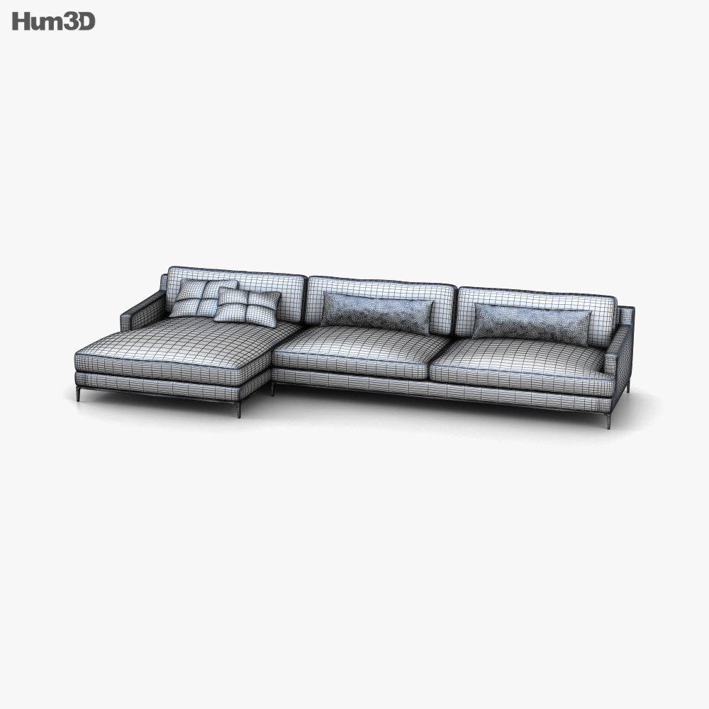 Poliform Bellport Sofa 3D model - Download in MAX, OBJ, FBX, C4D