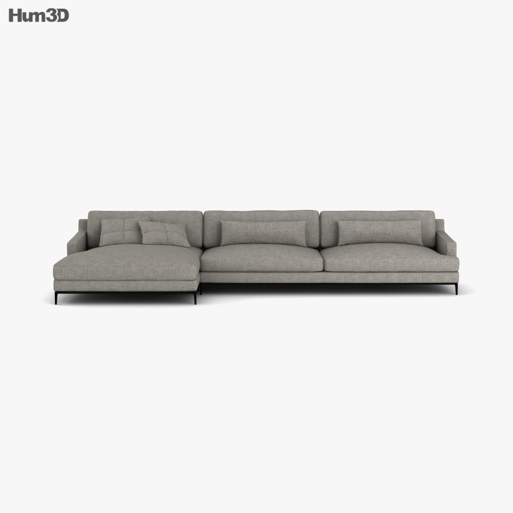 Poliform Bellport Sofa 3D model - Download in MAX, OBJ, FBX, C4D