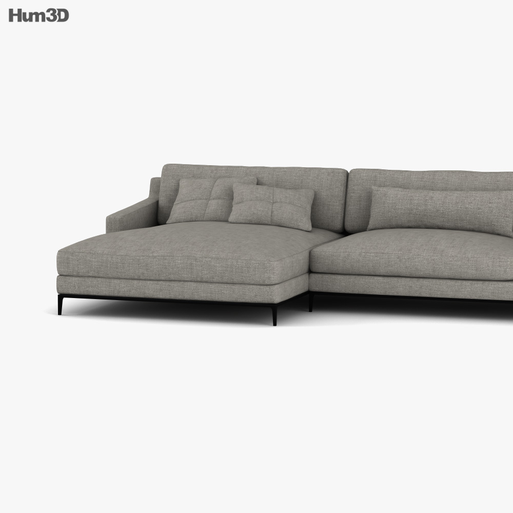 Poliform Bellport Sofa 3D model - Download in MAX, OBJ, FBX, C4D
