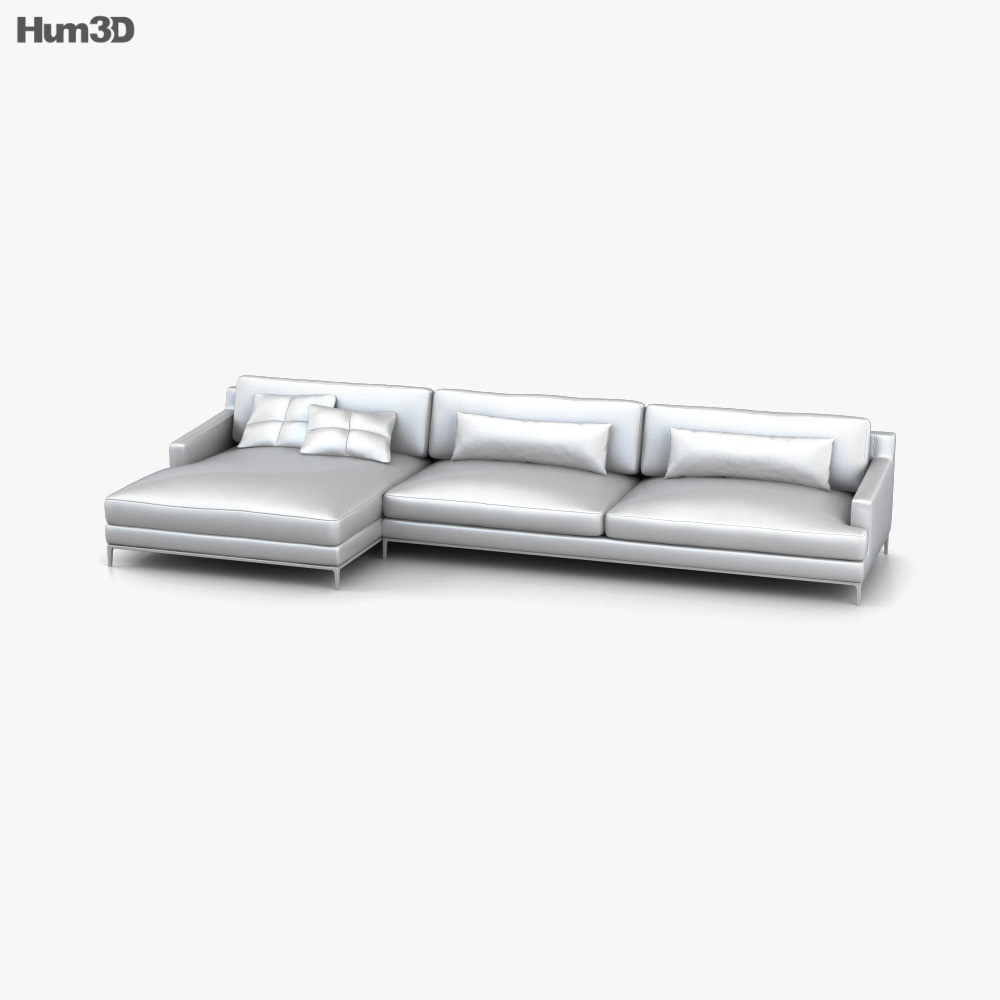 Poliform Bellport Sofa 3D model - Download in MAX, OBJ, FBX, C4D