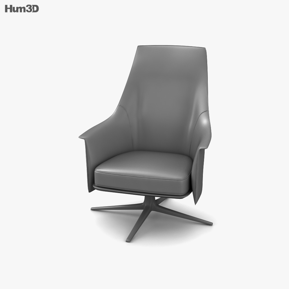 Poliform Stanford Lounge armchair 3D model - Download in MAX, OBJ, FBX, C4D