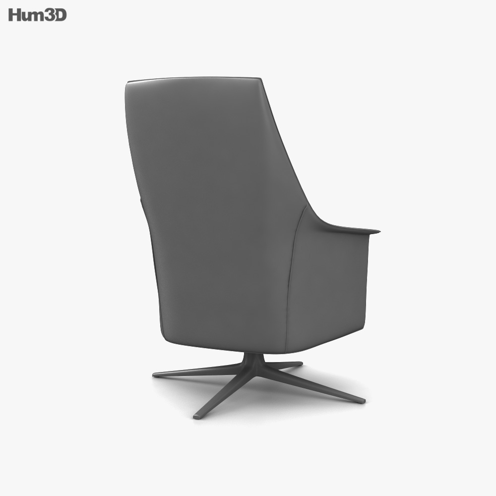 Poliform Stanford Lounge armchair 3D model - Download in MAX, OBJ, FBX, C4D
