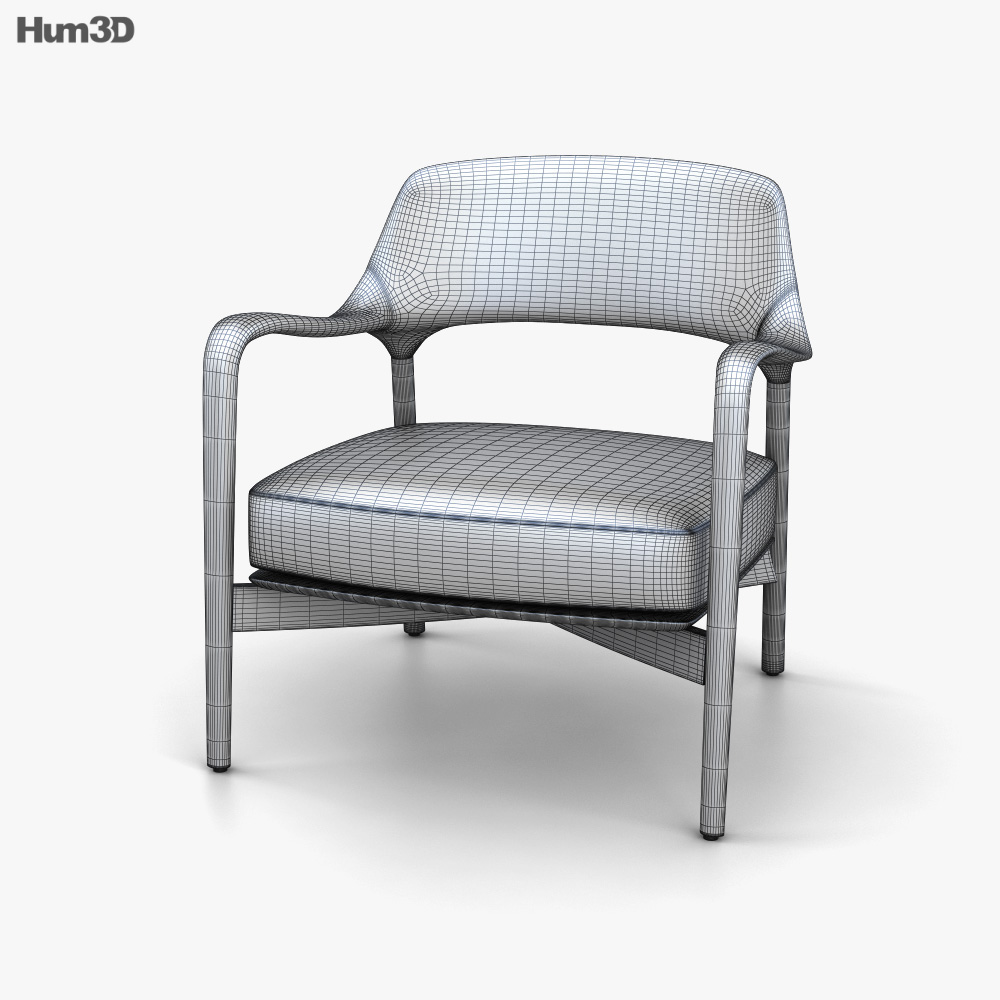 Porada Louis Armchair 3D model - Download in MAX, OBJ, FBX, C4D