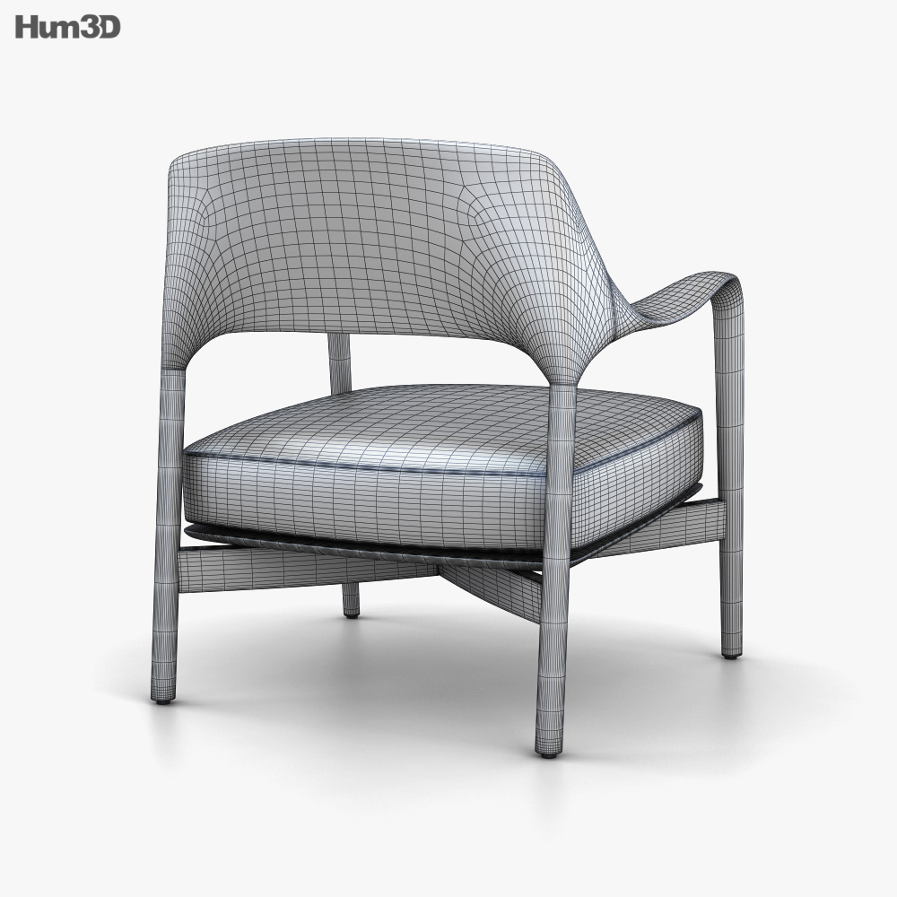 Porada Louis Armchair 3D model - Download in MAX, OBJ, FBX, C4D