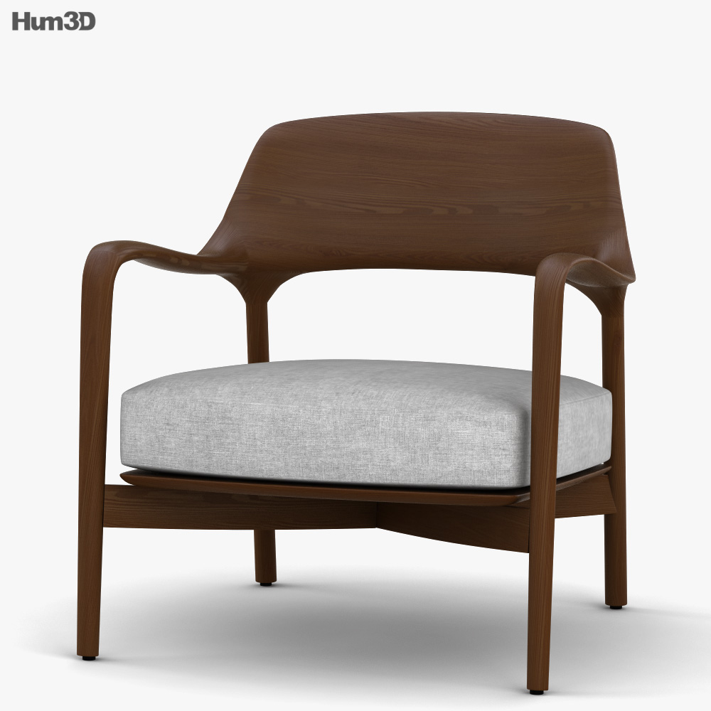 Porada Louis Armchair 3D model - Download in MAX, OBJ, FBX, C4D