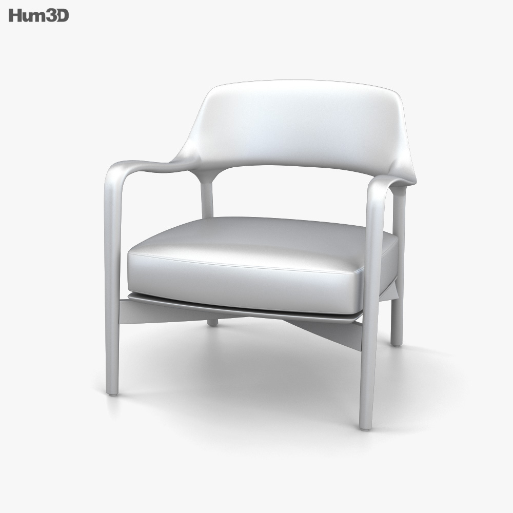 Porada Louis Armchair 3D model - Download in MAX, OBJ, FBX, C4D