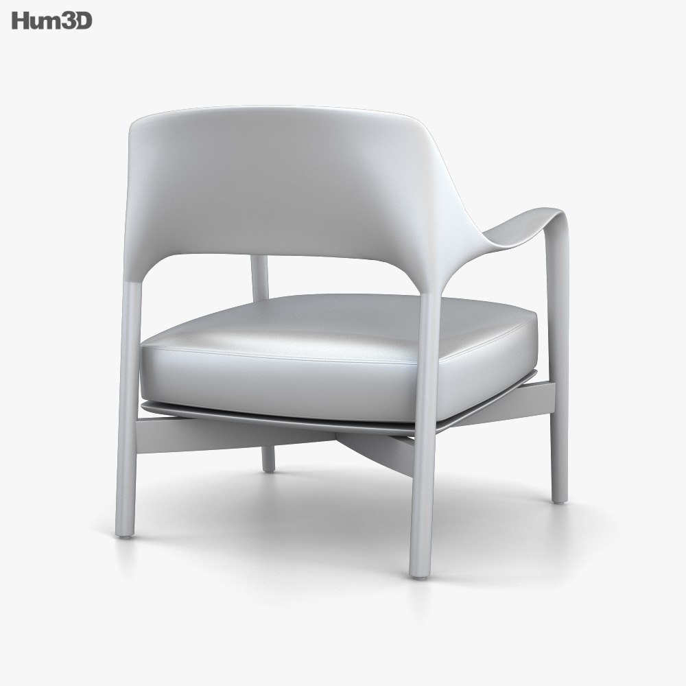 Porada Louis Armchair 3D model - Download in MAX, OBJ, FBX, C4D
