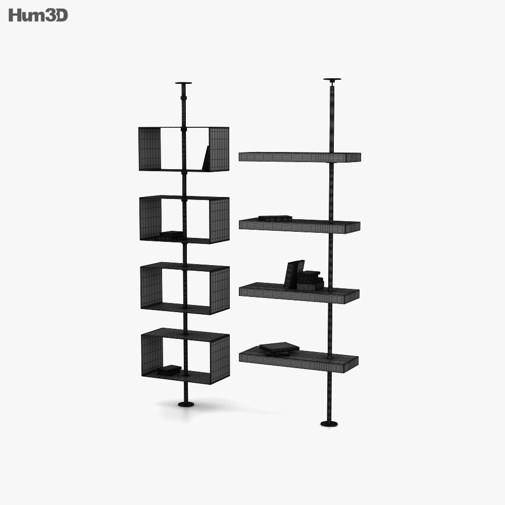 Porada Domino Shelf 3D model - Download in MAX, OBJ, FBX, C4D