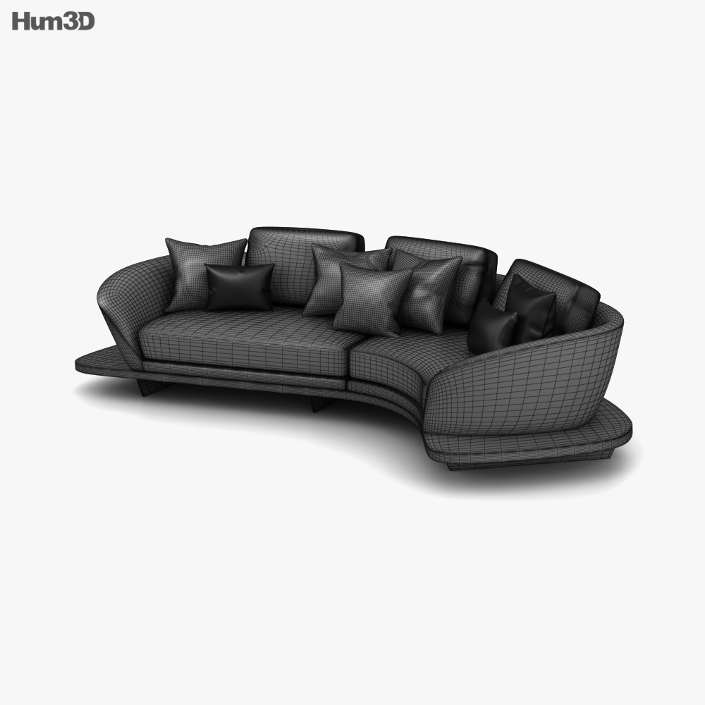 Reflex Segno Sofa 3D model - Download in MAX, OBJ, FBX, C4D