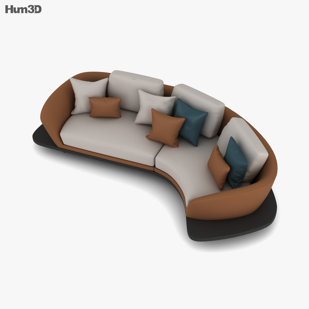 Reflex Segno Sofa 3D model - Download in MAX, OBJ, FBX, C4D