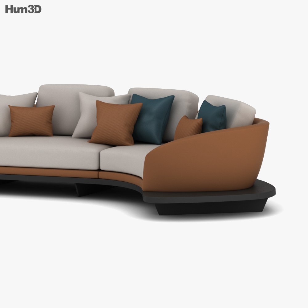 Reflex Segno Sofa 3D model - Download in MAX, OBJ, FBX, C4D