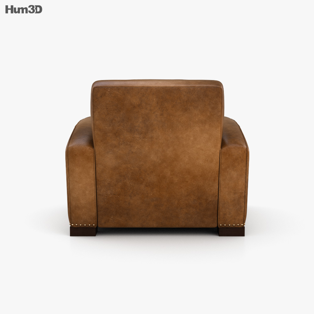 Restoration Hardware Library Leather armchair 3D model - Download in ...