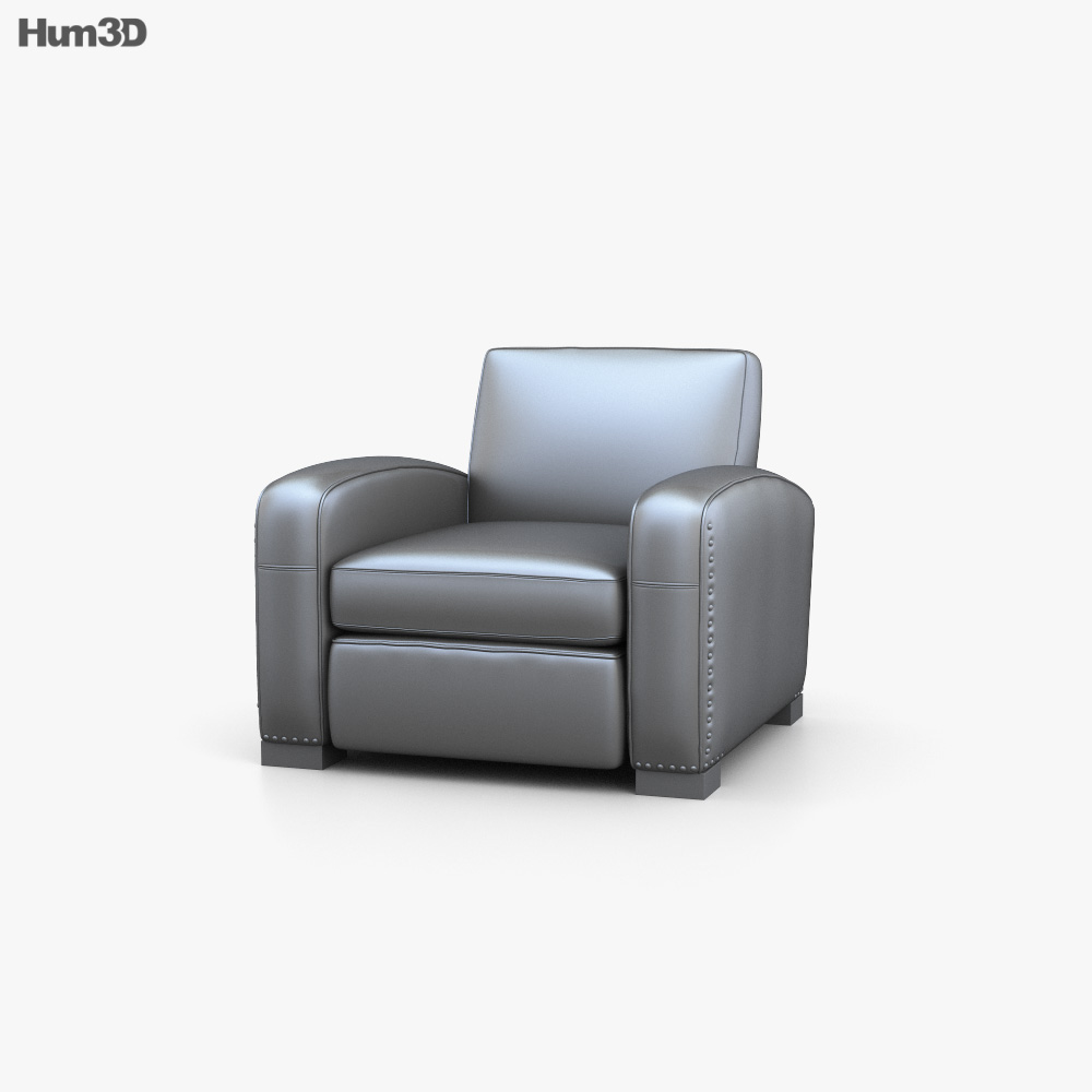 Restoration Hardware Library Leather armchair 3D model - Download in ...