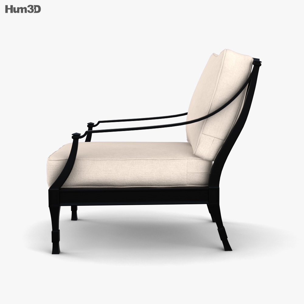 Restoration Hardware Antibes Luxe Lounge chair 3D model - Download in ...