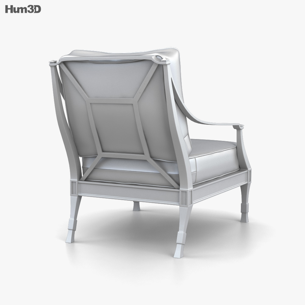 Restoration Hardware Antibes Luxe Lounge chair 3D model - Download in ...