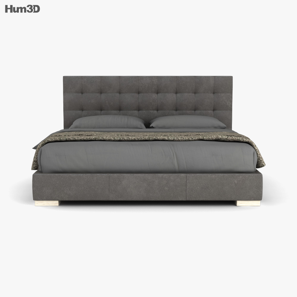 Restoration Hardware Modena Panel bed 3D model - Download in MAX, OBJ ...
