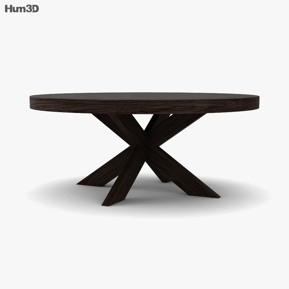 Restoration Hardware 1960s French X-Base Table 3D model - Download in ...
