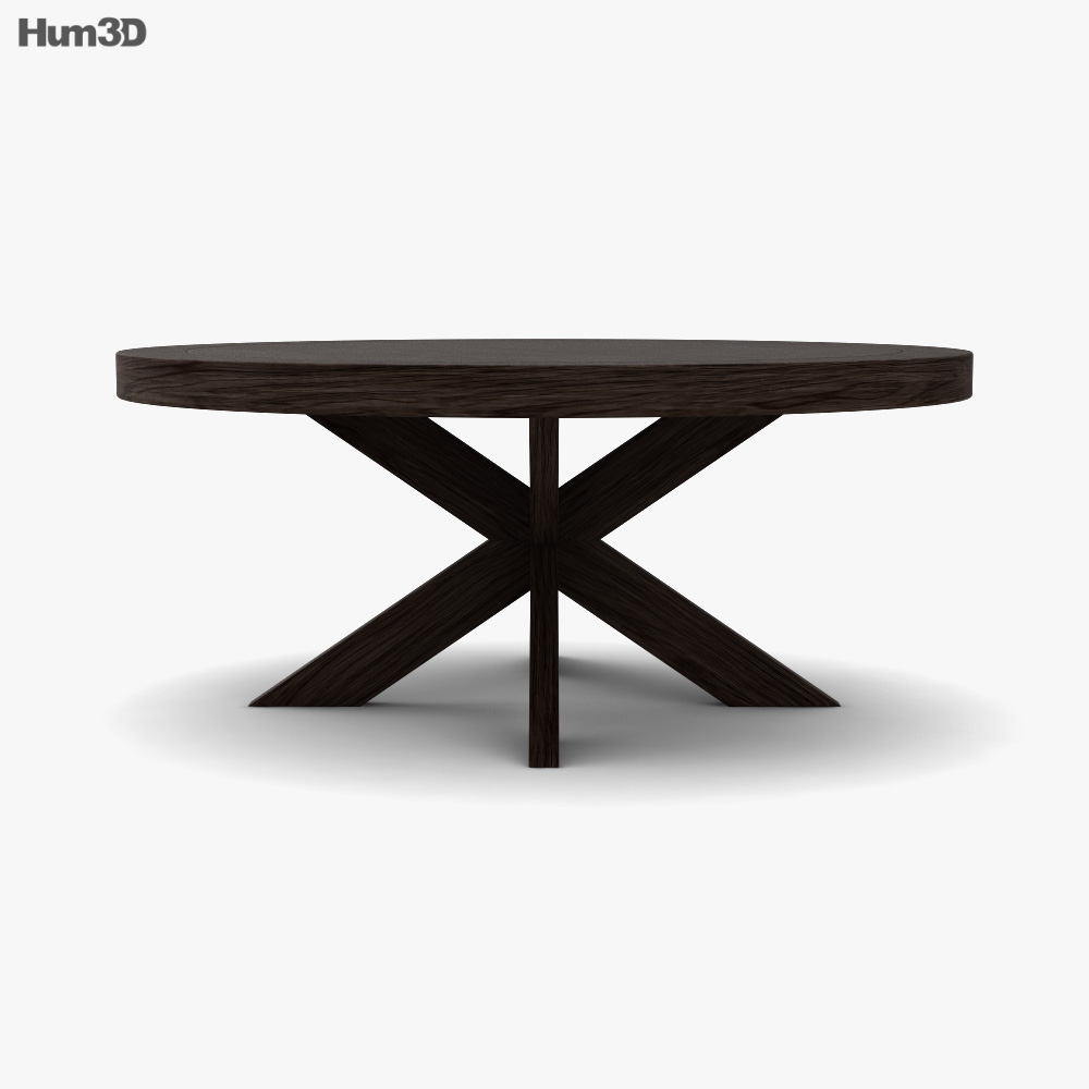 Restoration Hardware 1960s French X-Base Table 3D model - Download in ...