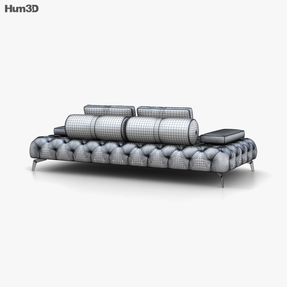 Roberto Cavalli Darlington Sofa 3D model - Download in MAX, OBJ, FBX, C4D