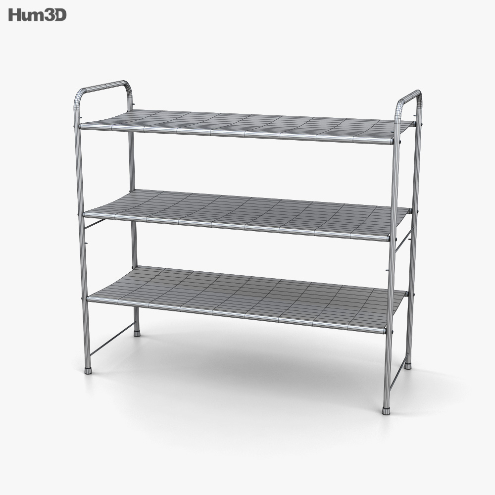 Simple Houseware Shoe rack 3D model - Download in MAX, OBJ, FBX, C4D