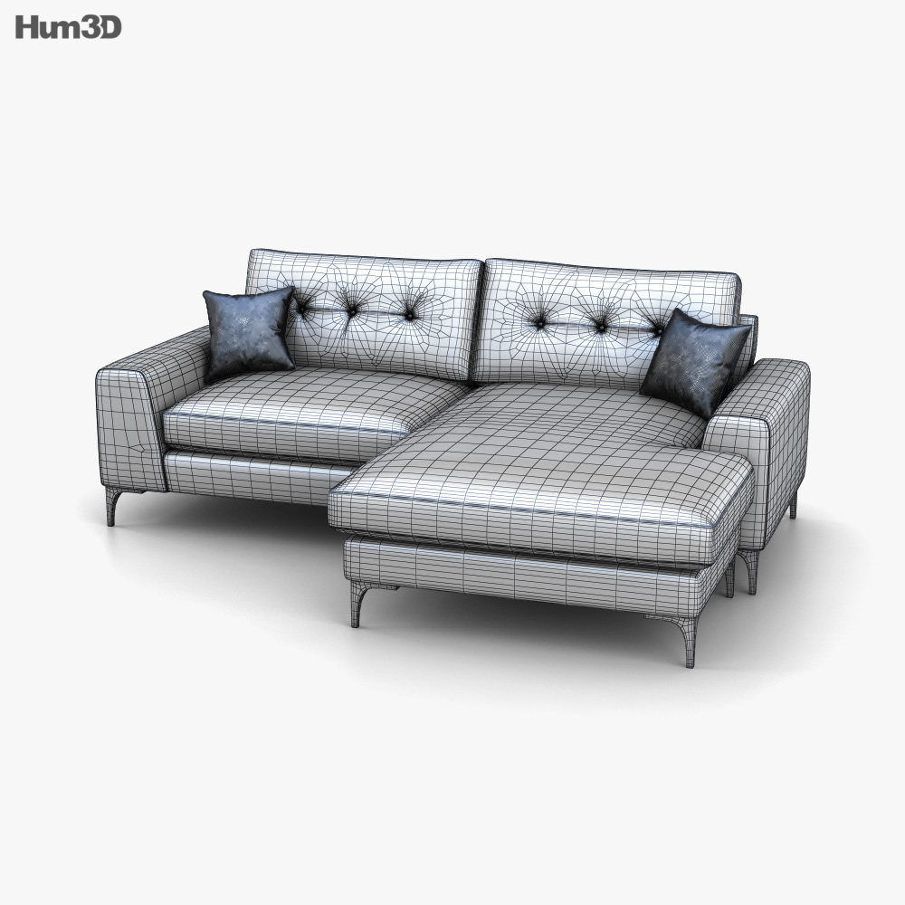 Sofology Demure Sofa 3D model - Download in MAX, OBJ, FBX, C4D
