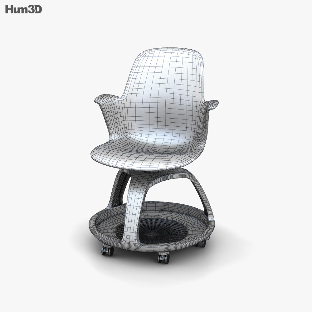 Steelcase Node School chair 3D model - Download in MAX, OBJ, FBX, C4D
