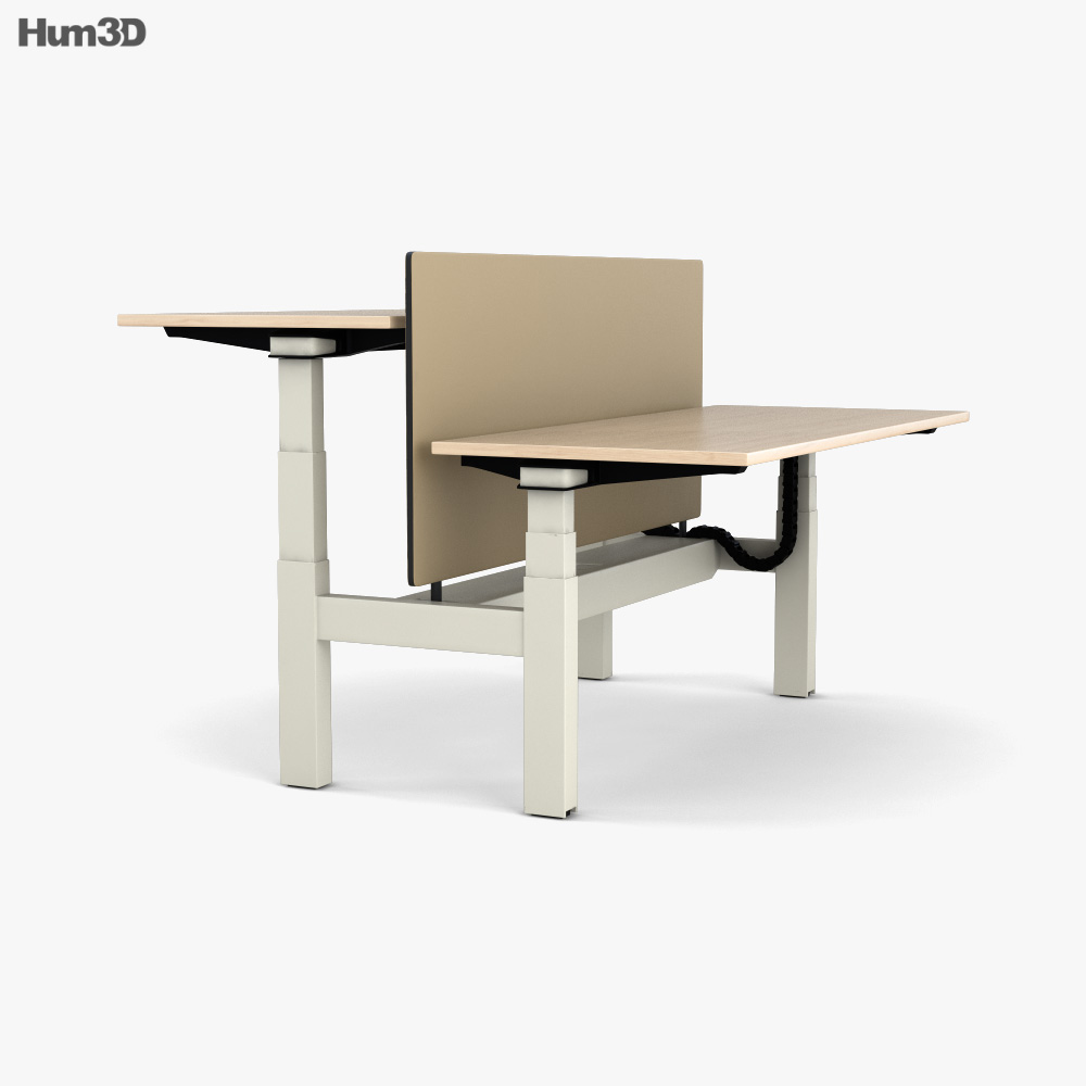 Steelcase Ology Bench Table 3D model - Download in MAX, OBJ, FBX, C4D