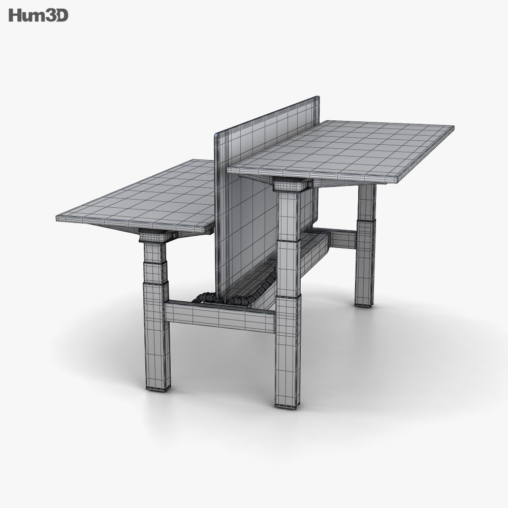 Steelcase Ology Bench Table 3D model - Download in MAX, OBJ, FBX, C4D