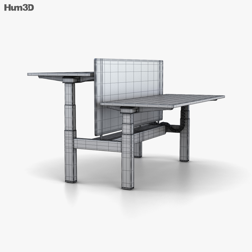 Steelcase Ology Bench Table 3D model - Download in MAX, OBJ, FBX, C4D