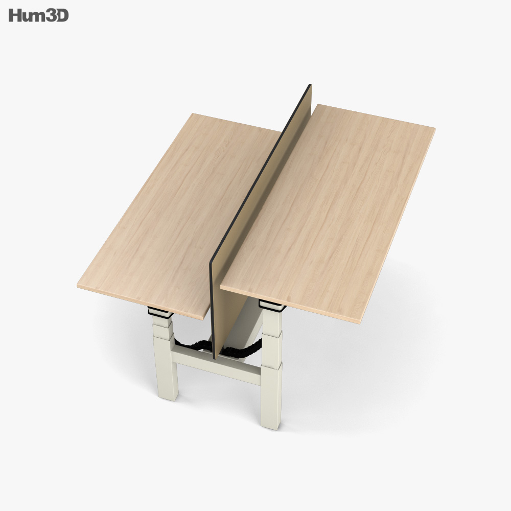 Steelcase Ology Bench Table 3D model - Download in MAX, OBJ, FBX, C4D