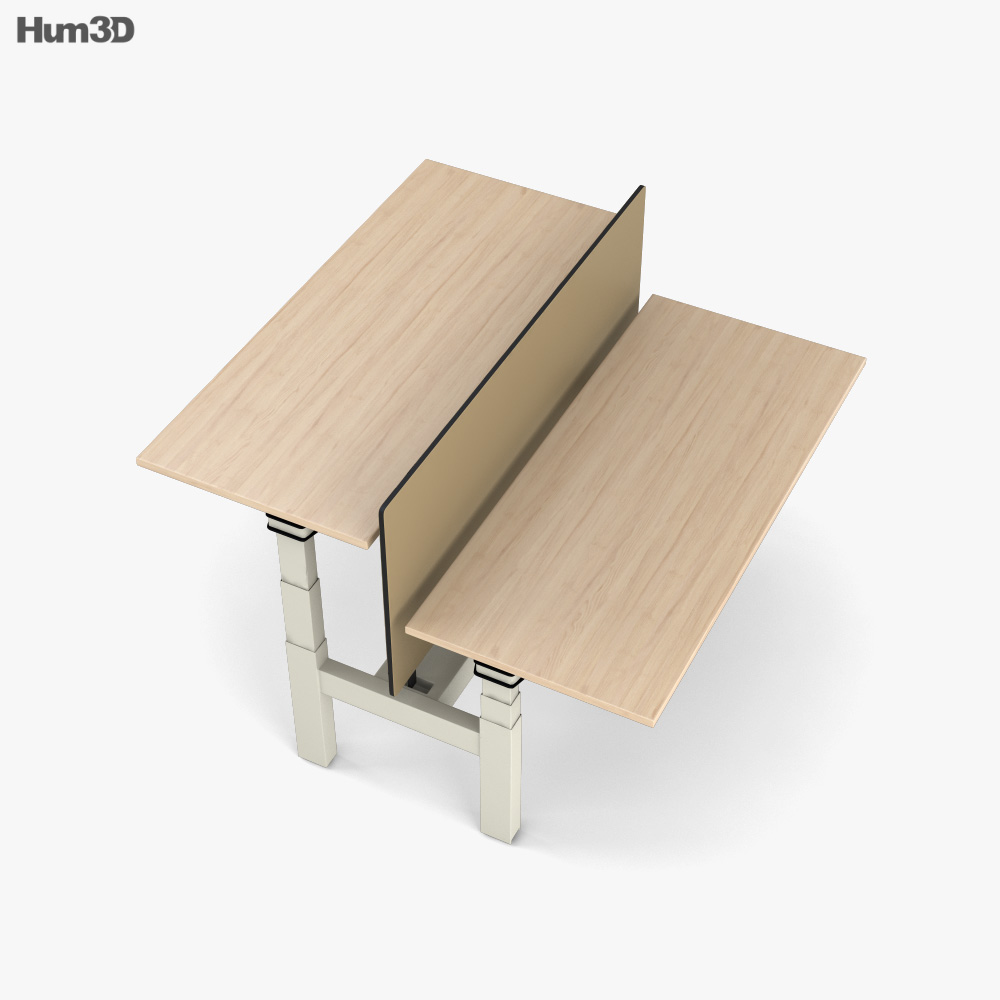 Steelcase Ology Bench Table 3D model - Download in MAX, OBJ, FBX, C4D