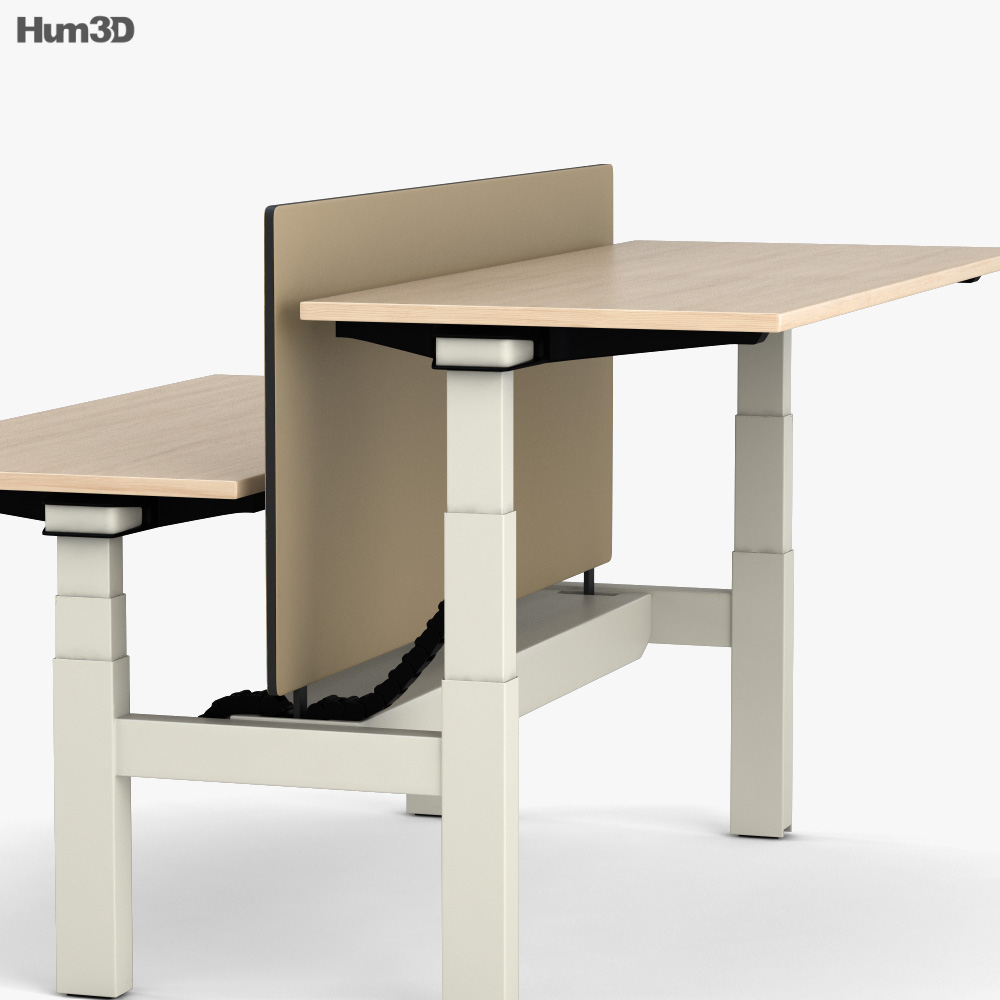 Steelcase Ology Bench Table 3D model - Download in MAX, OBJ, FBX, C4D