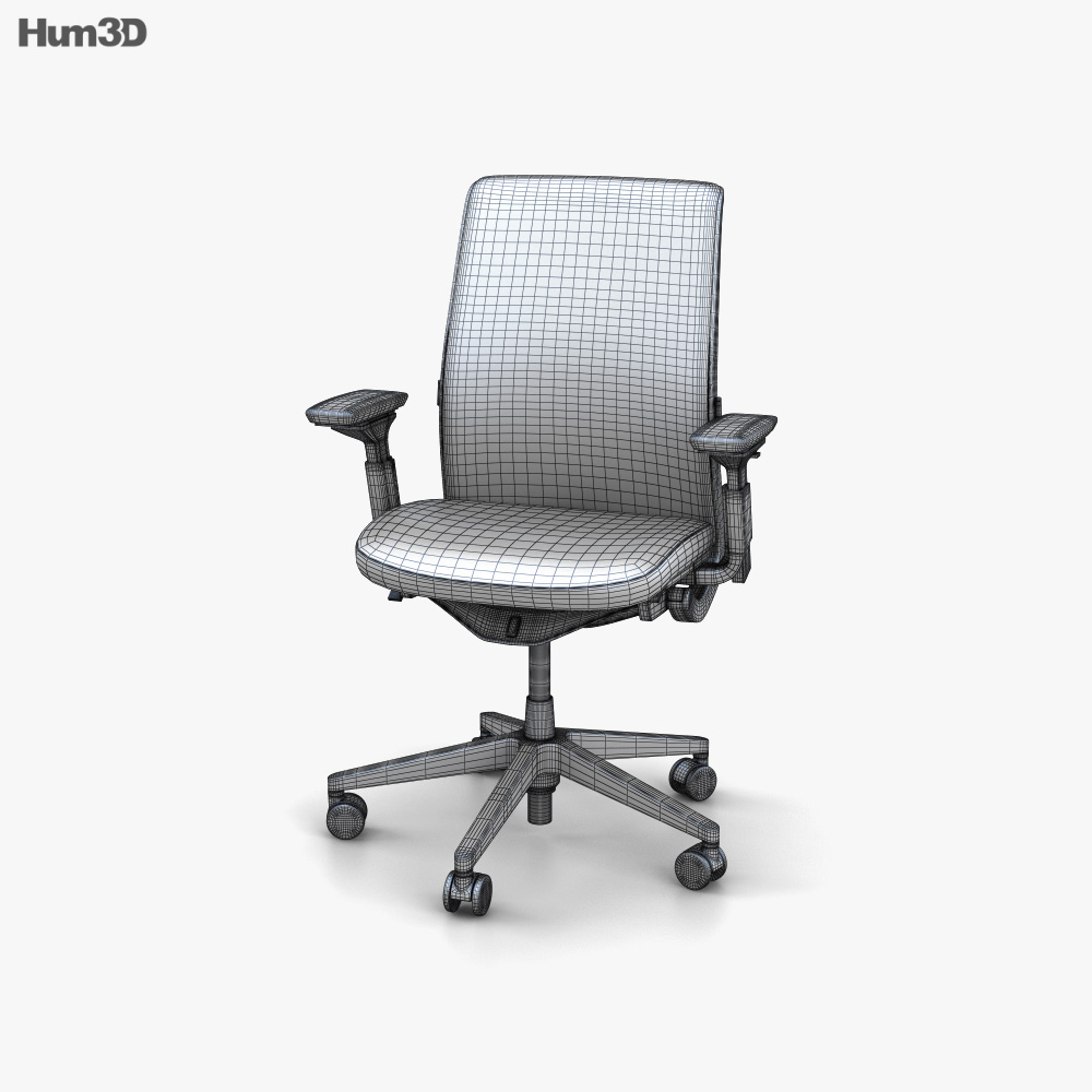 Steelcase Think Office chair 3D model - Download in MAX, OBJ, FBX, C4D